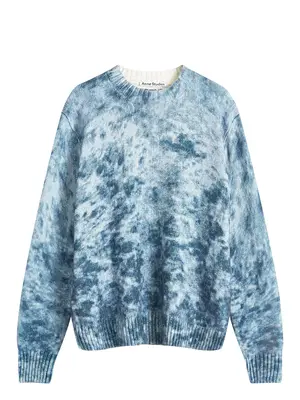 Acne Studios Acid Summer Tie Dye Jumper - Navy/pale Blue