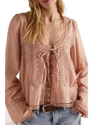 Free People Forevermore Long-sleeve Top - Maple Sugar