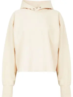 MAISON MARGIELA Logo-embroidered Cotton Hoodie - Neutrals