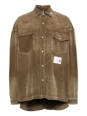 Mihara Yasuhiro Vintage-like Corduroy Shirt - Brown