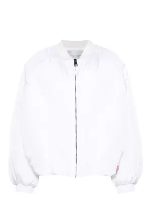 FORTE_FORTE Logo-patch Padded Bomber Jacket - White