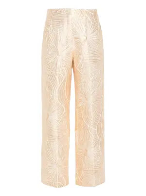 FORTE_FORTE Patterned Trousers - Neutrals