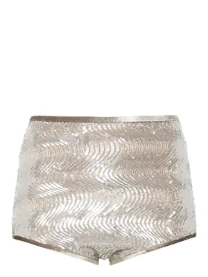 FORTE_FORTE Forte Forte Sequinned High-Waist Shorts