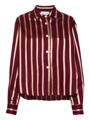 FORTE_FORTE Striped Long-sleeve Shirt - Red