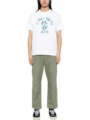 A BATHING APE Logo-printed T-shirt - White