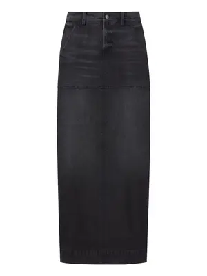 A.L.C. Hunter Cotton Denim Maxi Skirt - Black