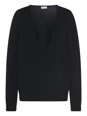 Rosetta Getty V-neck Jumper - Black
