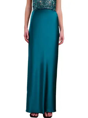 Cult Gaia Chantel Full Length Skirt - Blue