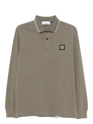 Stone Island Piqué-weave Polo Shirt - Green