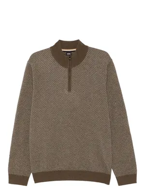BOSS Intarsia-knit Sweater - Brown
