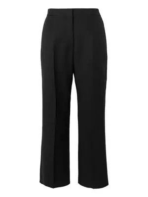 JIL SANDER Pleated Straight-leg Wool-twill Trousers - Black