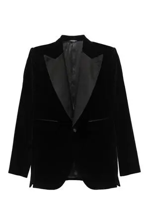 Dolce & Gabbana Velvet Blazer - Black