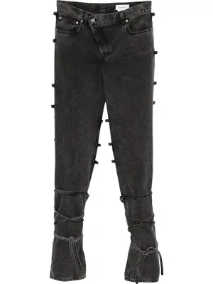 Alexander McQueen Tied Jeans - Black