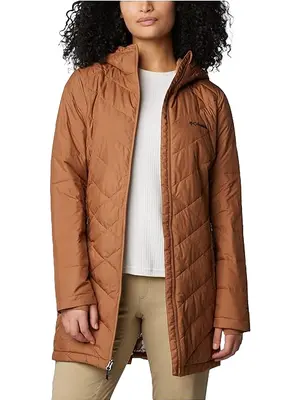 Columbia Columbia Heavenly Long Hooded Jacket Brown