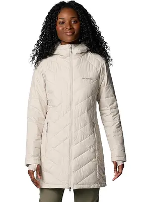 Columbia Columbia Heavenly Long Hooded Jacket Tan