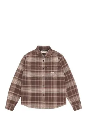 StÜssy Heavy Washed Plaid Shirt - Brown