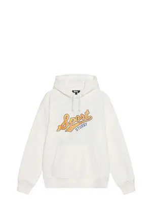 StÜssy Satin Patch Oversized Hoodie - Off White