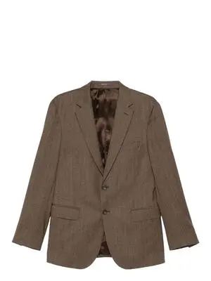 Boggi Milano Herringbone-pattern Blazer - Brown