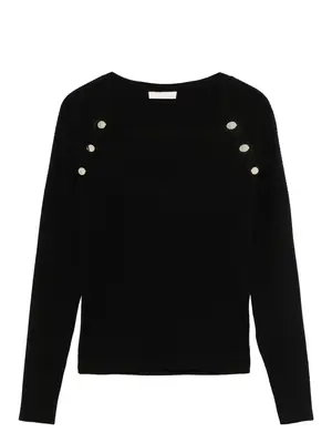 Liu Jo V-neck Knit Sweater - Black