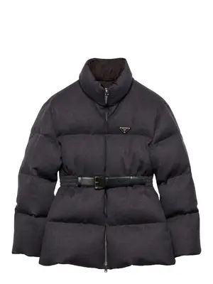 Prada Flannel Down Jacket - Grey
