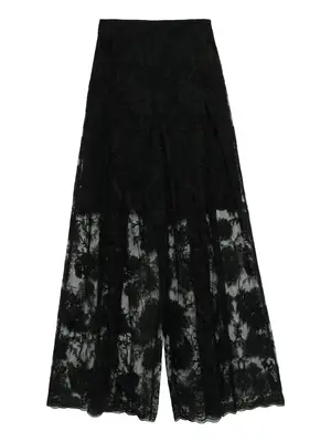 Ermanno Scervino Lace Palazzo Pants - Black