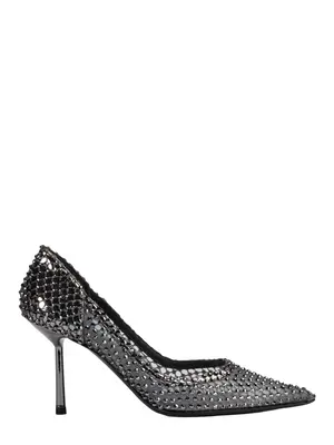 LE SILLA Gilda 80mm Crystal-embellished Pumps - Black