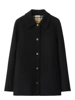 Burberry Wool Overshirt - Black/sand Beige