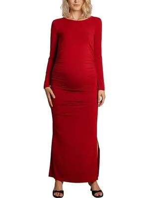 NOM MATERNITY Nom Maternity Curve Dress Merlot