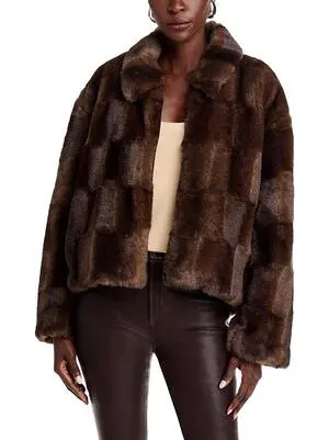 Bardot Bardot Sylvie Faux Fur Jacket Dark Chocolate