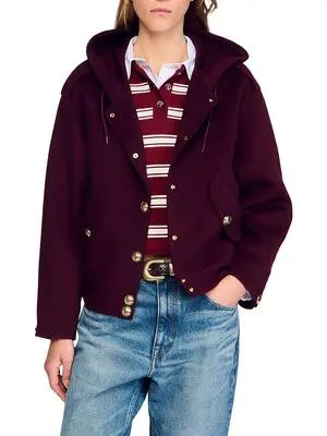 Sandro Marjane Jacket Bordeaux