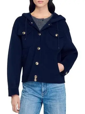 Sandro Marjane Jacket Navy Blue