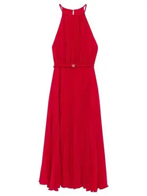 MANGO MANGO Pleated Midi Dress