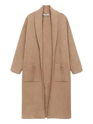 Mango Oversize Long Cardigan - Medium Brown