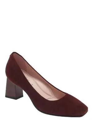Naot Cass Patent Pump - Burgundy Suede