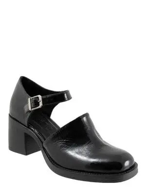 BUENO Bueno Rita Block Heel Pump Black Patent
