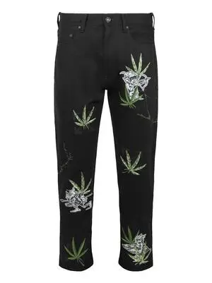 Off-White Weed Skate Fit Jeans - Black