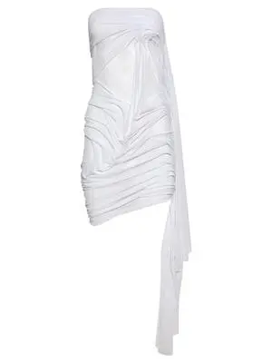 DI PETSA Wet Look Mini Dress - White
