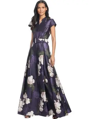 Sachin & Babi Marta Twilight Blooms Gown - Floral