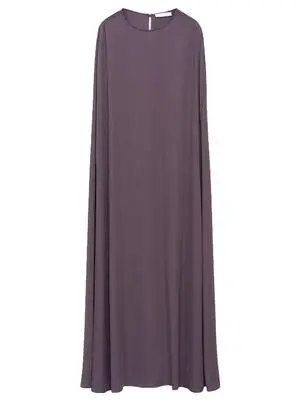 Mango Cape Maxi Dress - Plum