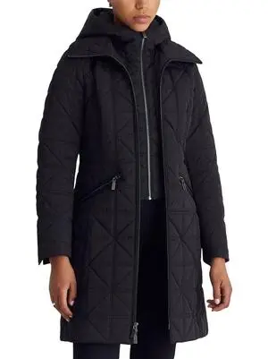 Dawn Levy Camille Quilted Coat - Black