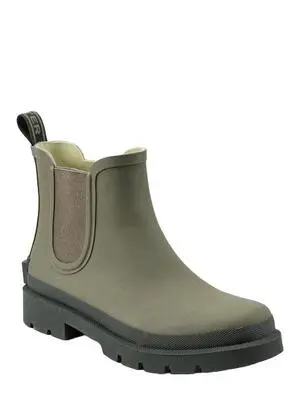 Hunter Orford Insulated Waterproof Chelsea Boot - Medium Green