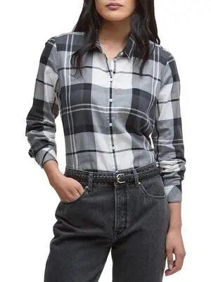 Barbour Bredon Check Button-up Shirt - Charcoal Tartan