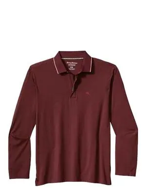 Tommy Bahama Palm Desert Half Zip Polo Shirt - Aged Claret