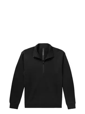 Lululemon Steady State Cotton-blend Jersey Half-zip Sweatshirt - Black