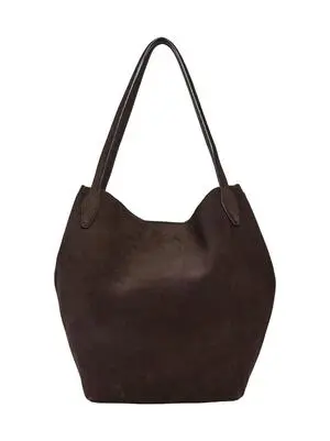Madewell Suede Shopper Tote - Dark Carob