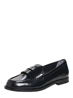 LOEFFLER RANDALL Rachel Leather Loafers - Black