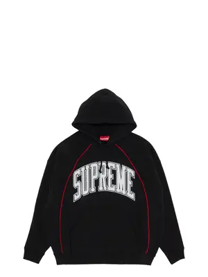Supreme Boxy Piping Arc Hooded Sweatshirt - Black