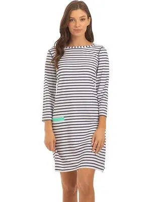 CABANA LIFE Shift Dress - Navy Stripe