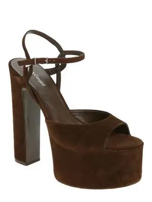 Jeffrey Campbell Ever Last Platform Sandal - Espresso Suede