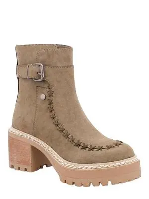 Mia Toula Platform Bootie - Khaki